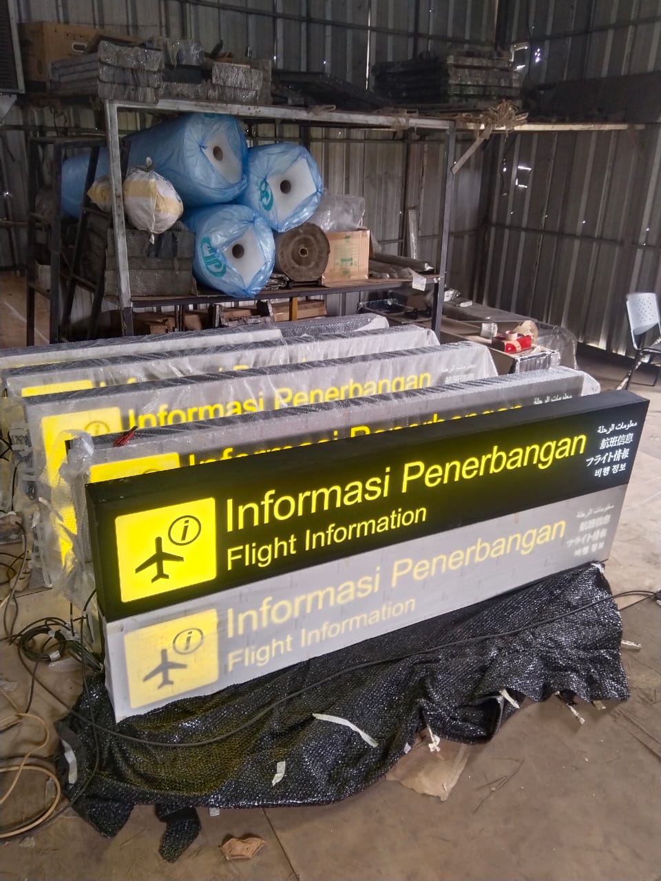 Jual Neon Box LED Bandara Terbaik - Baswara Teknik Jaya